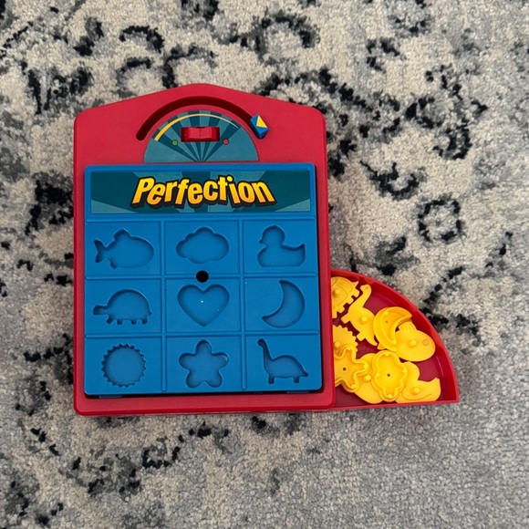 Toys | Perfection Shape Matching Game Red And Blue | Poshmark